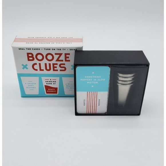 Toys | Brass Monkey Booze Clues Game Blue 46x 41 X 21 | Poshmark